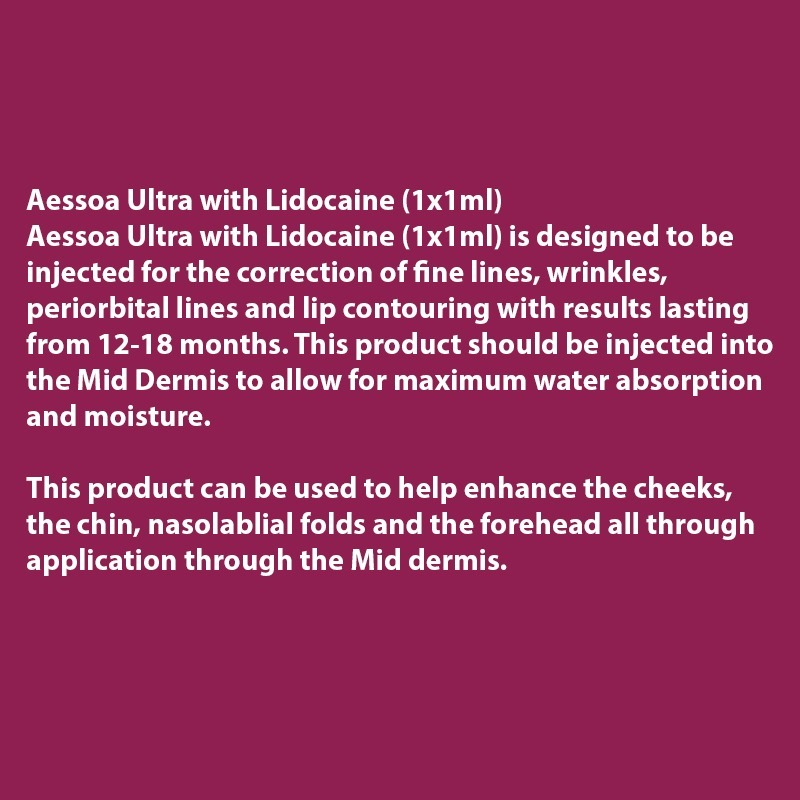 Aessoa Ultra Dermal Filler With Lidocaine - AestheticsRX Pharma